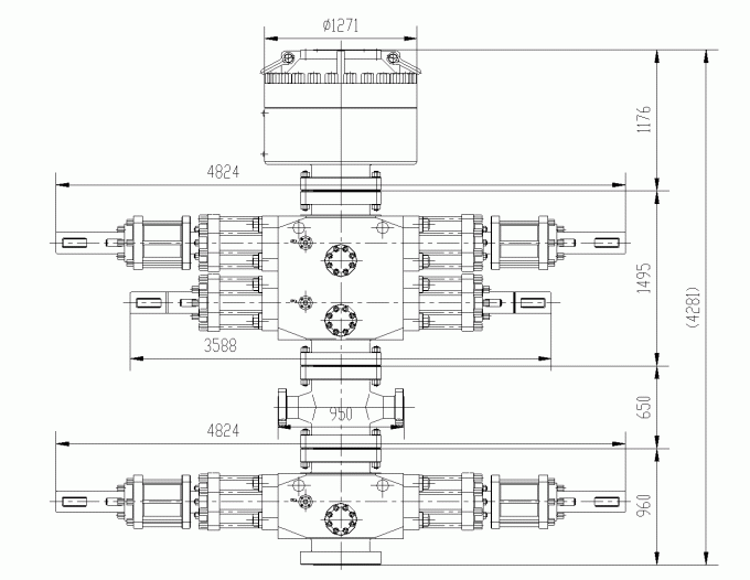 13 5/8"-5000PSI Double Ram Bop Forged Cameron U Type With Shear Bonnets